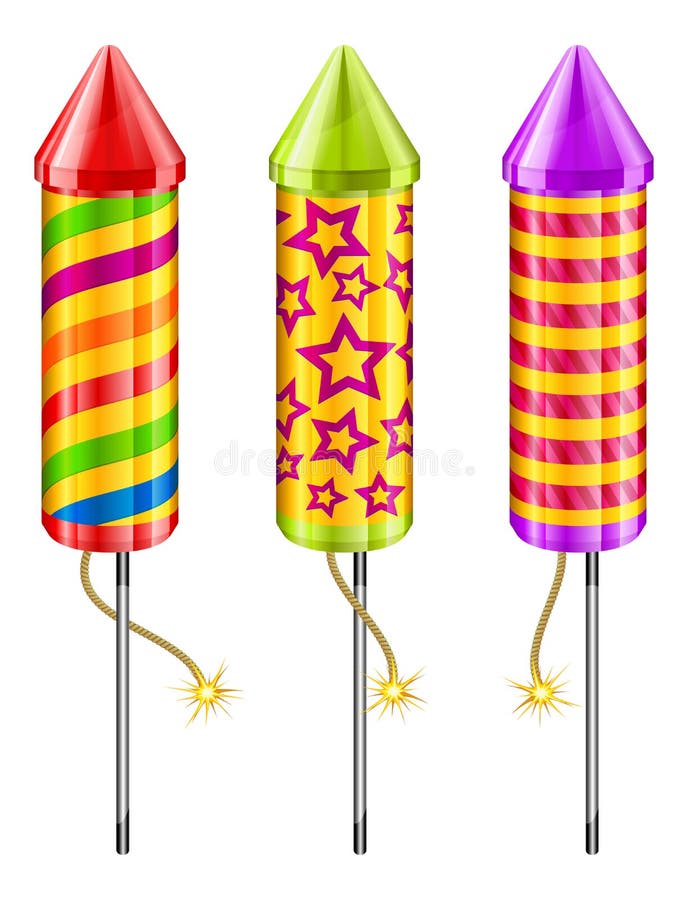 Firework rockets stock vector. Illustration of explosion - 11847034