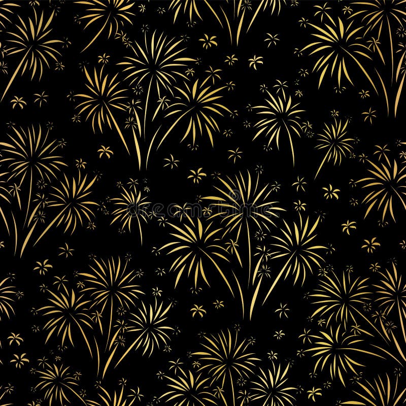Firework Seamless Pattern stock vector. Illustration of fire - 40397351