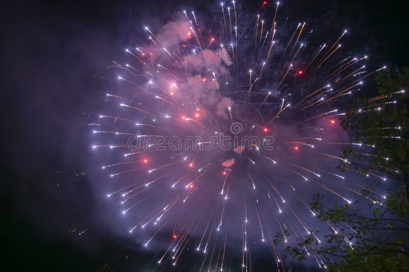 4th of July Exploding Firework. Stock Image - Image of firework, bright ...