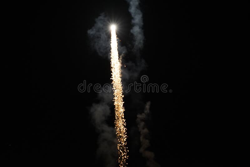 Firework Shooting Up into the Sky Stock Image - Image of recreation ...