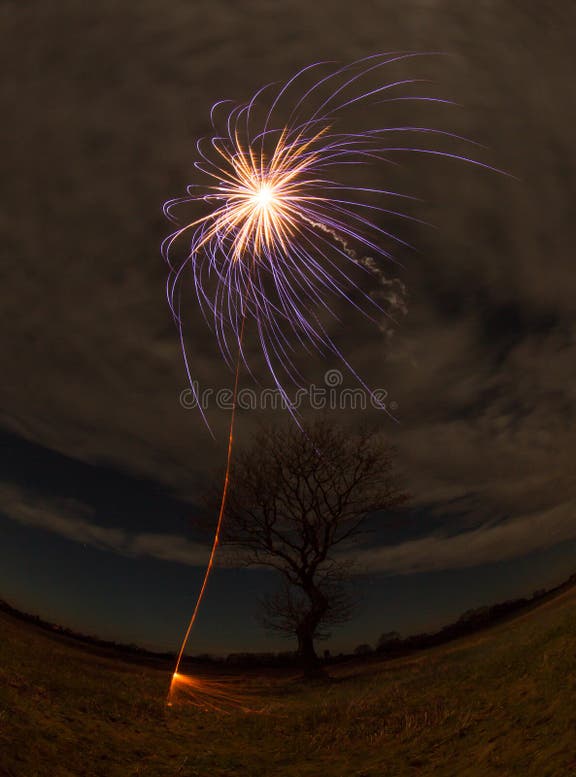 Firework, a single rocket stock image. Image of explosion - 28403335