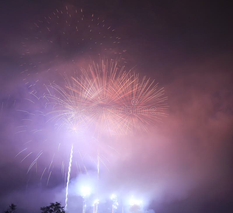 Firework with smoke stock photo. Image of beautiful, blessed - 40078844