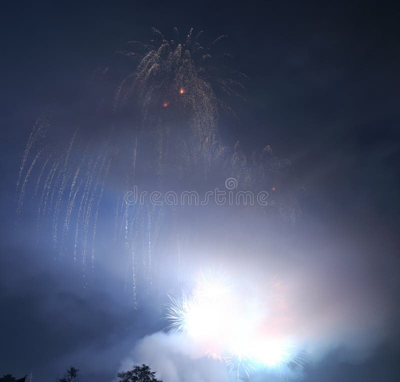 Firework with smoke stock photo. Image of blessed, night - 40112000