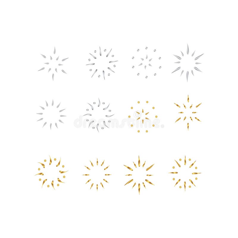 Firework Sparkling Vector Firework Sparkling Collection Sets Stock ...
