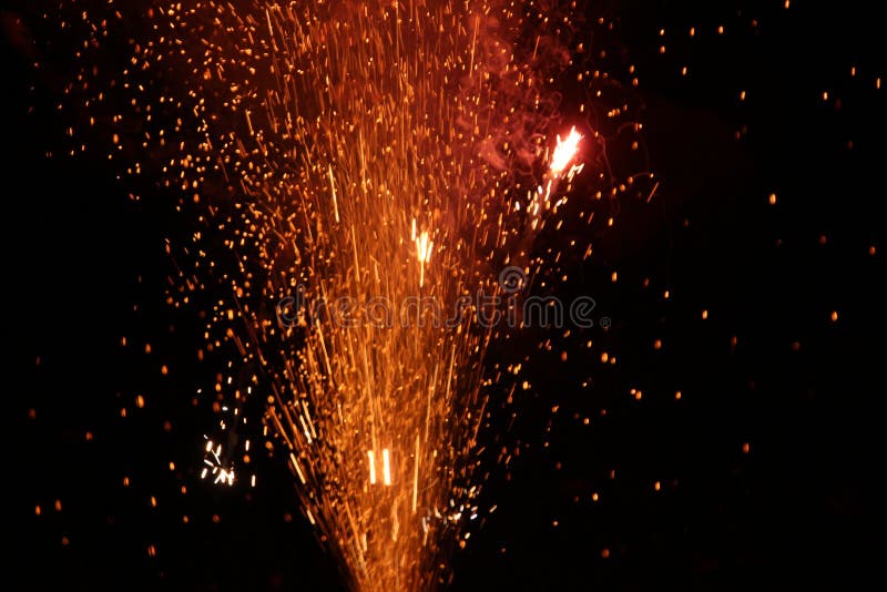 Firework Sparks Dancing in the Air Stock Image - Image of pyrotechnics ...