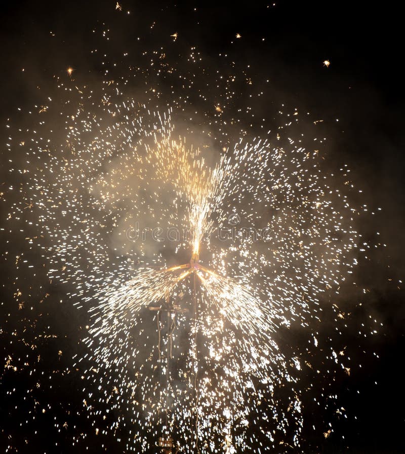 Firework Sparks at Night. Background Stock Photo - Image of spark ...