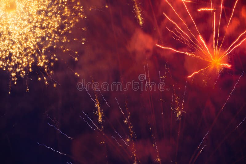 Firework Sparks in the Night Sky during Celebrations Stock Image ...