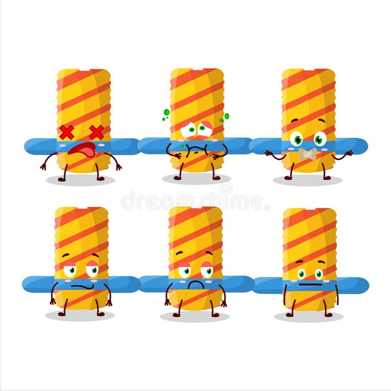 Firework Spinner Cartoon Character with Nope Expression Stock Vector ...