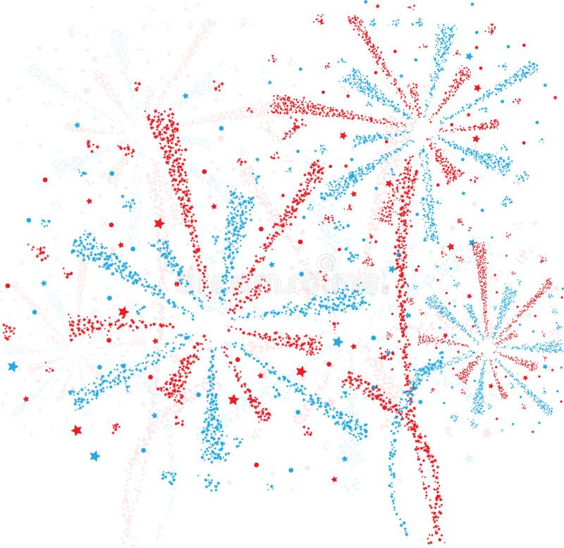 Red White Blue Firework Background Stock Illustrations – 3,854 Red ...