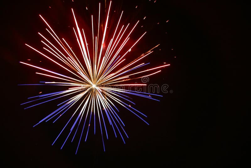 A Firework Star Burst at Night Stock Photo - Image of firework, star ...