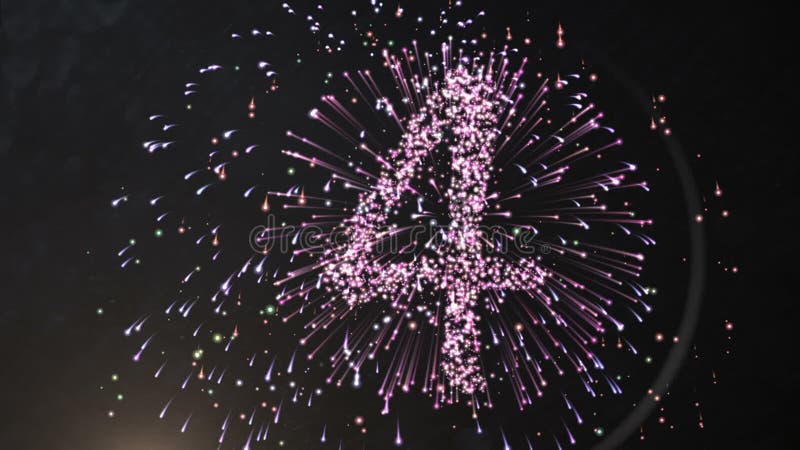 Firework Style Countdown for the New Year Stock Footage - Video of ...