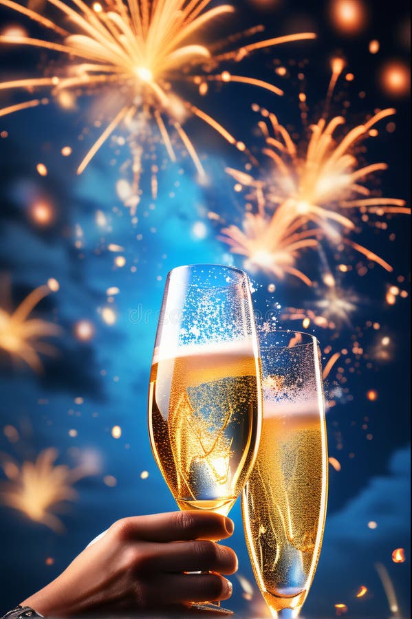 Firework Tattoo Extravaganza: 3D Champagne Celebration Stock ...