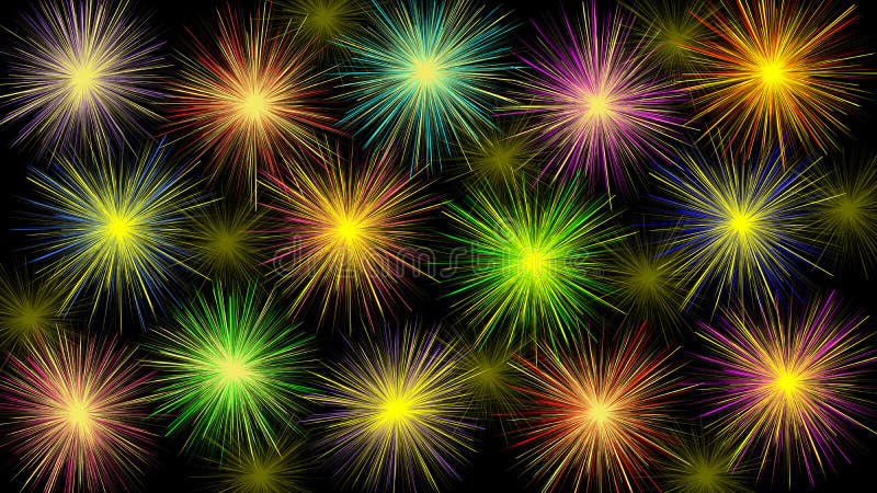 Exclusive. Bright Illustration. Fireworks of Colors, Mood, Wishes and ...