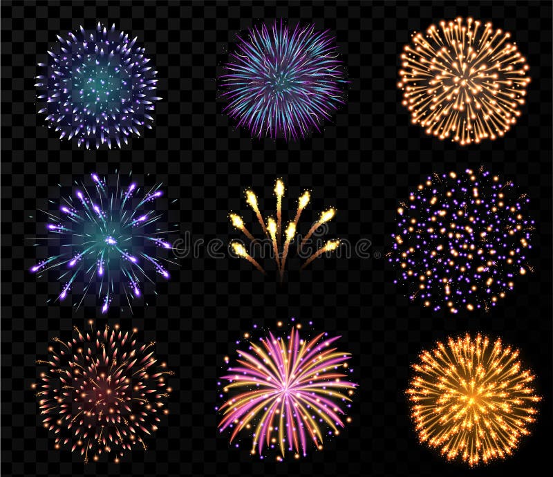 Firework vector set stock vector. Illustration of rocket - 269417847