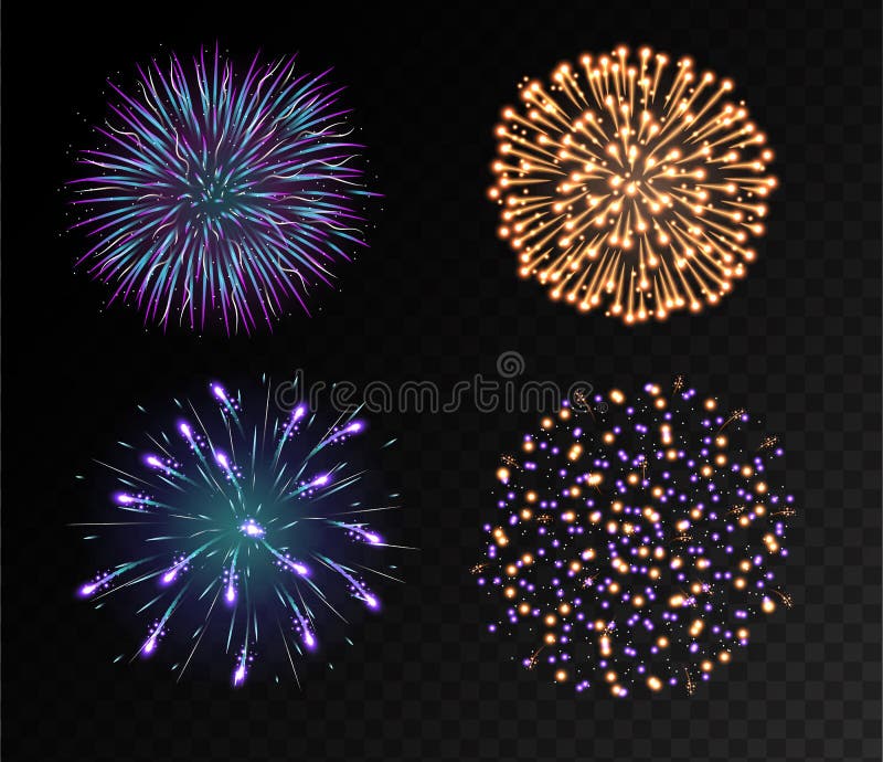 Firework vector set stock vector. Illustration of christmas - 268937729