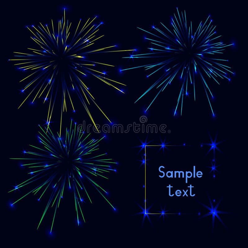 Firework. Webside Header or Banner Set. Illustration Stock Vector ...
