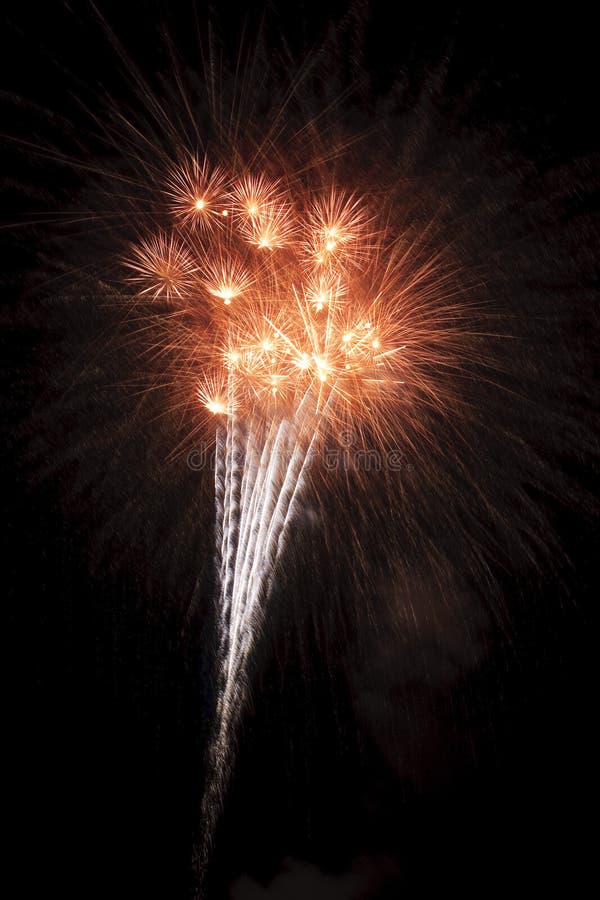 Beautiful Fireworks Display Lights Up the Nighttime Sky Stock Image ...