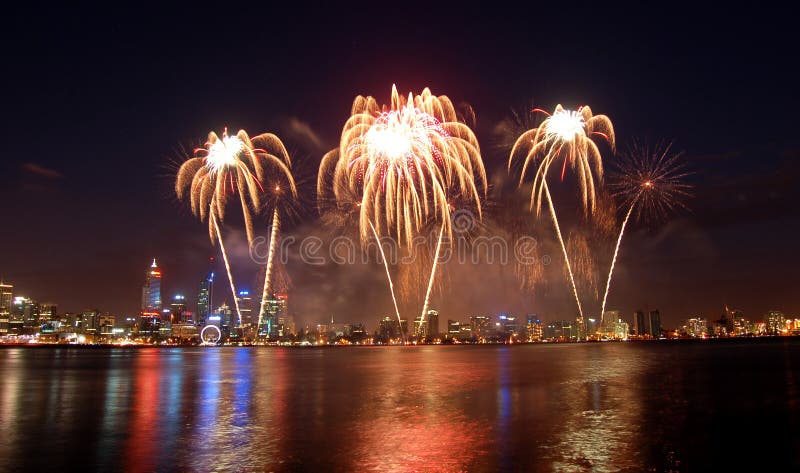 Portland Oregon, USA Fireworks. Stock Image - Image of bridge, downtown ...