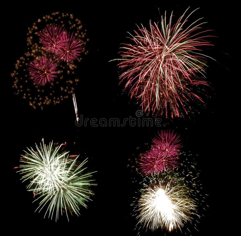 Fireworks - Red Flower stock photo. Image of darkness, show - 940786
