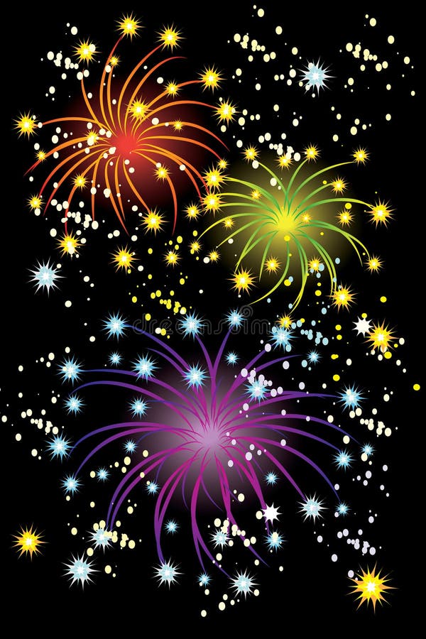 Fireworks stock vector. Illustration of event, glowing - 15235376