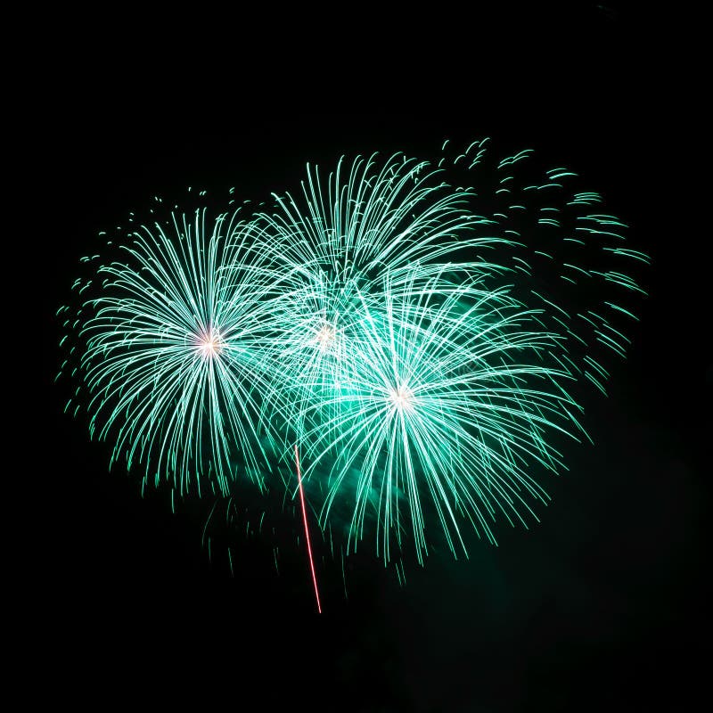 Green fireworks at night stock image. Image of black - 18354621