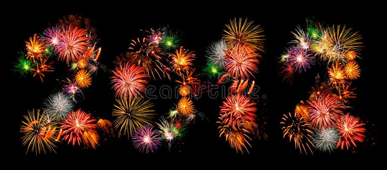 Fireworks 2012 stock image. Image of pyrotechnic, writing - 21798069