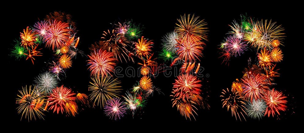 Fireworks 2012 stock image. Image of pyrotechnic, writing - 21798069