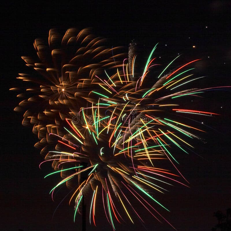 Running into Fireworks. stock image. Image of year, fire - 409519
