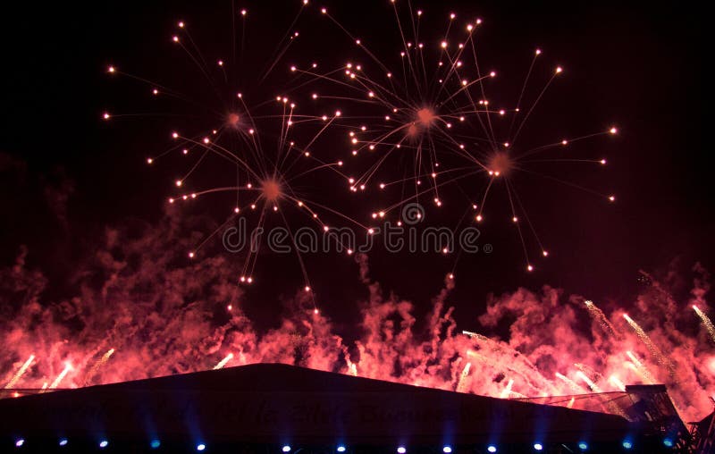 Fireworks at the End of the Show Stock Photo - Image of celebrate ...