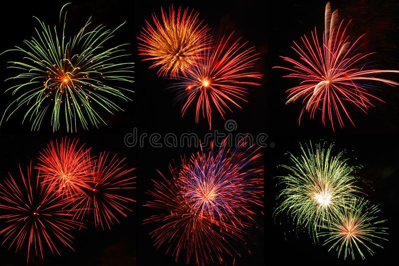 Fireworks - Red Flower stock photo. Image of darkness, show - 940786
