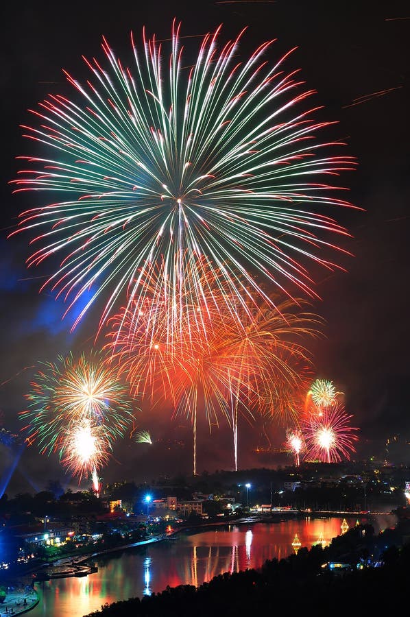 Night volcano eruption. stock photo. Image of silhouette - 18041624