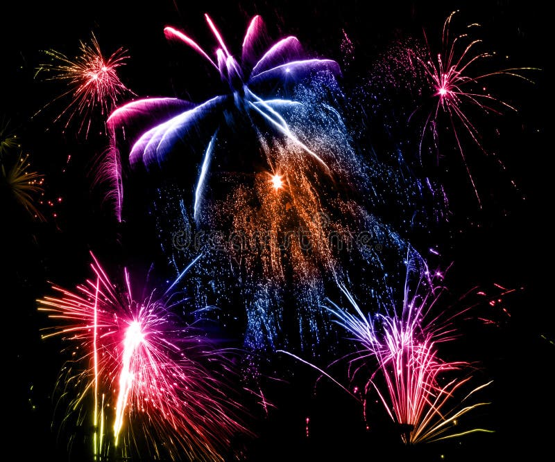 Happy Birthday Fireworks stock image. Image of brilliant - 48525883
