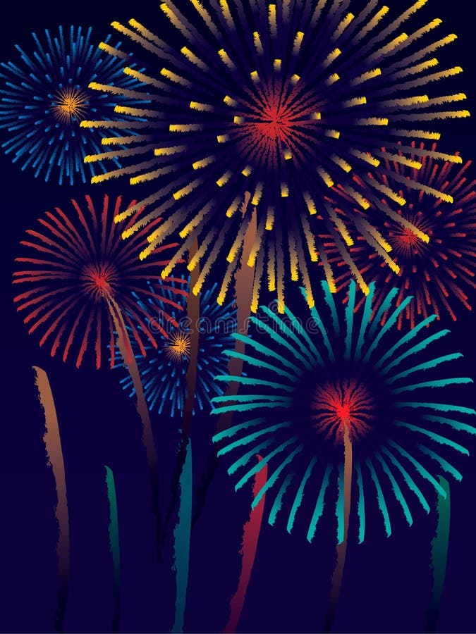 Fireworks stock vector. Image of fireball, bang, happy - 3035518