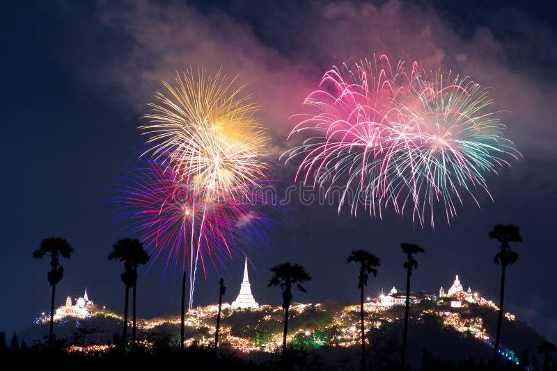 Fireworks at the fun fair stock image. Image of july, years - 3608803