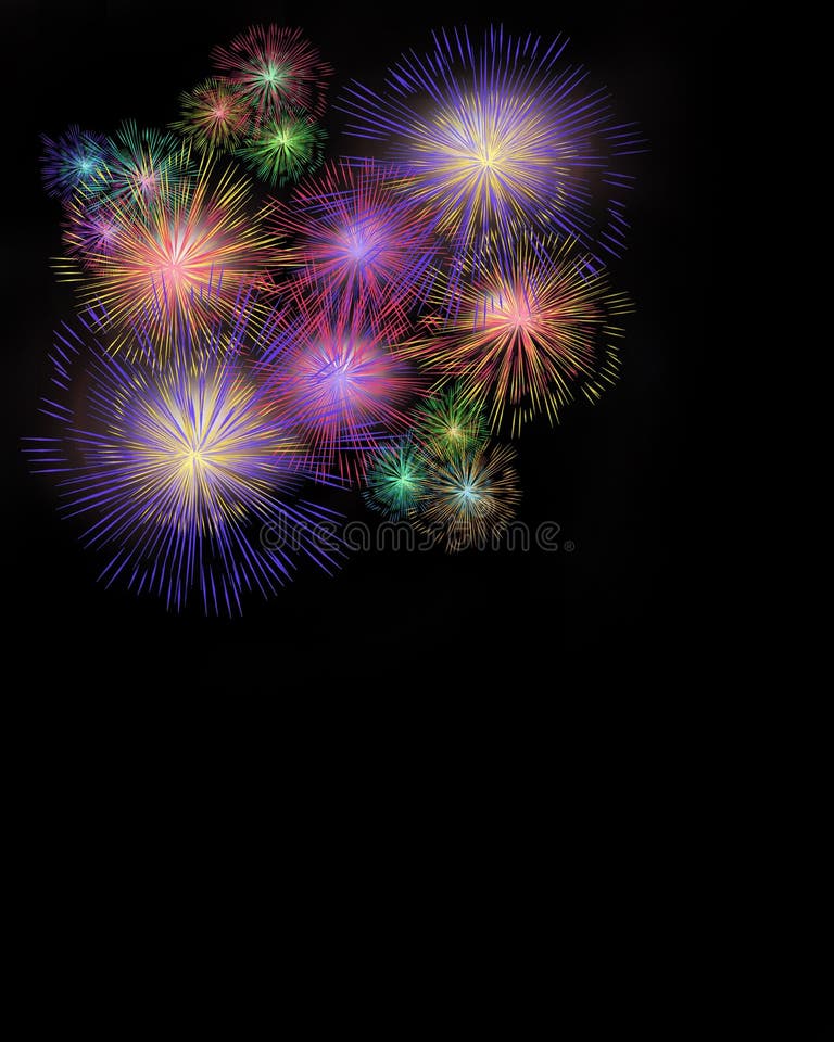 Illustrated Fireworks Stock Illustrations – 620 Illustrated Fireworks ...