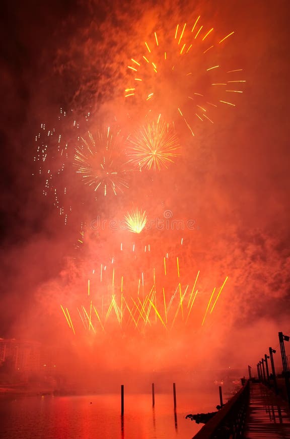 Fireworks stock photo. Image of smoke, happy, fire, powder - 4405714