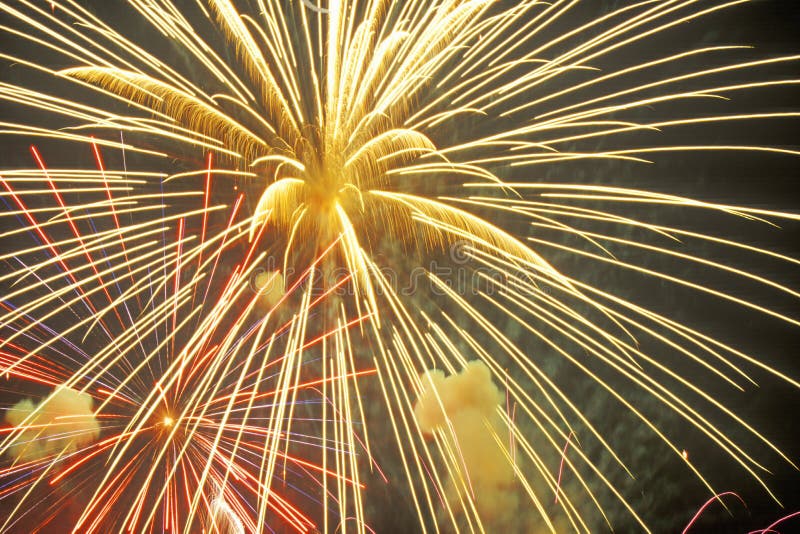 Fireworks stock image. Image of color, event, shiny, glitter - 52308763
