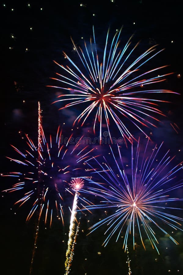 Fireworks. stock photo. Image of bright, party, night - 5483000