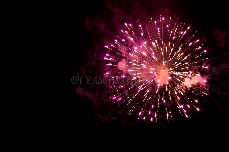 Exploding Fireworks stock photo. Image of glittering, brilliant - 1595522