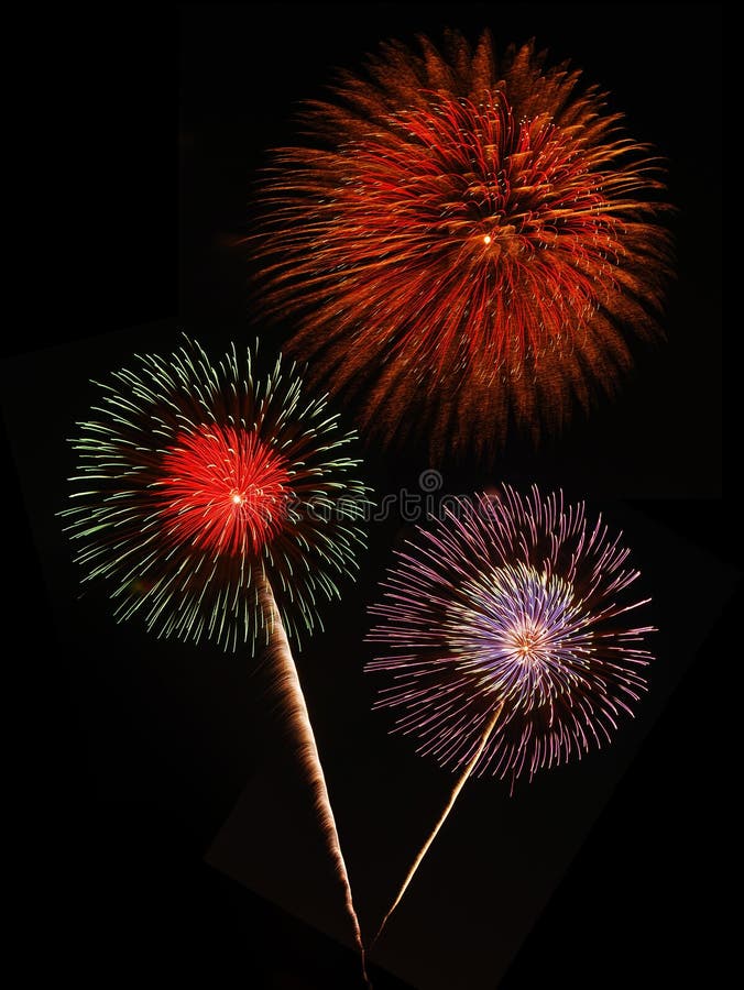 Fireworks on White Background Stock Photo - Image of blue, white: 1594220