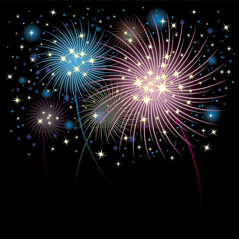 Party with fireworks stock vector. Illustration of celebration - 21896513