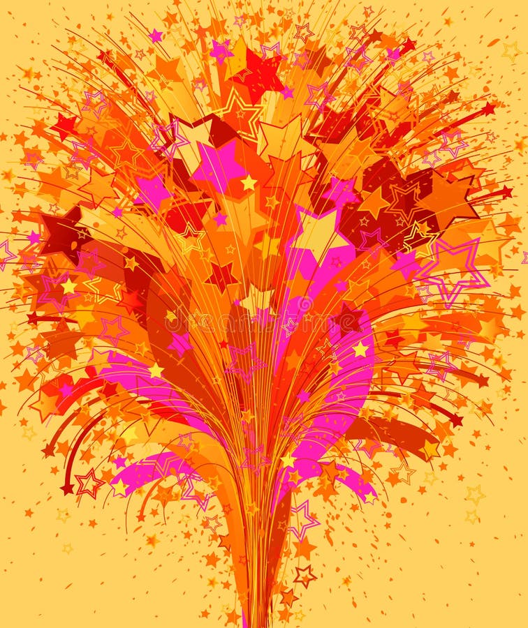 Fireworks background. stock vector. Illustration of fire - 4611678