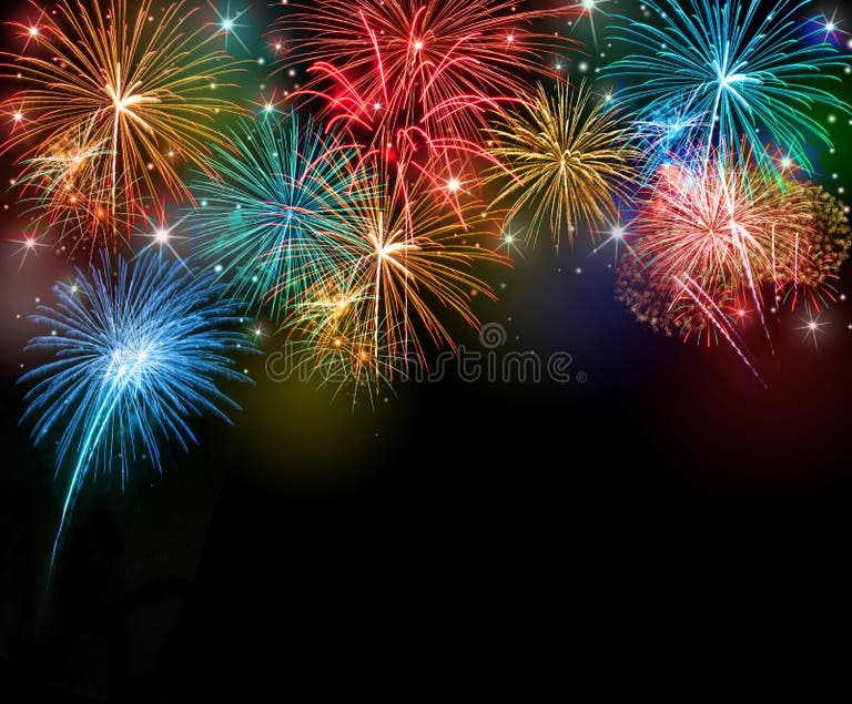 Fireworks background stock image. Image of night, celebration - 92642815