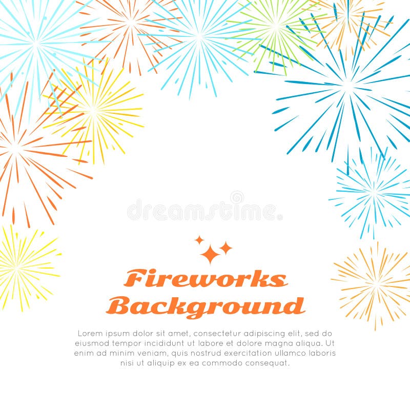 Colorful Fireworks Poster Background Stock Illustrations 8 955