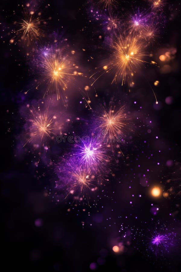 Fireworks Background with Dark Purple Background Free Stock Photo ...