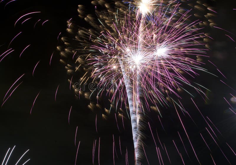 Fireworks in the Sky Background Stock Photo - Image of evening, color ...