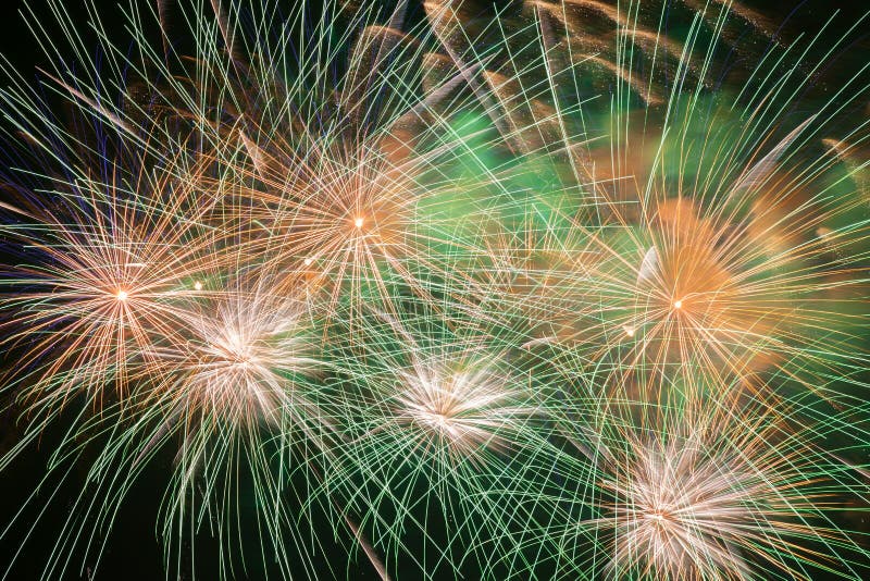 Green fireworks stock image. Image of event, bright, independence ...