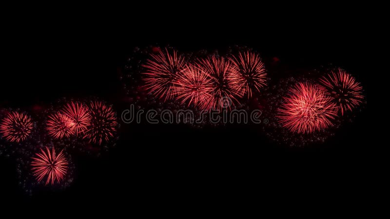 Fireworks on Black Background Stock Image - Image of year, bright ...