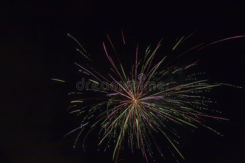 Fireworks on a Black Canvas Stock Photo - Image of exposure, explosive ...