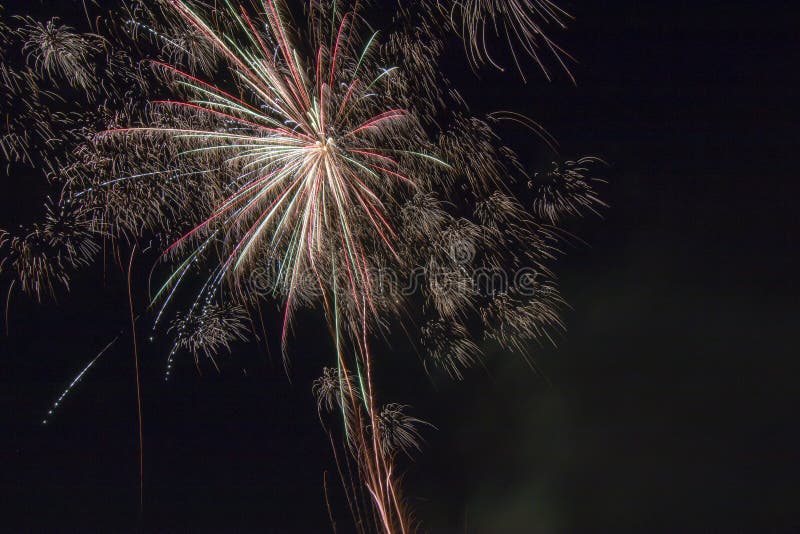 Fireworks on a Black Canvas Stock Photo - Image of holiday, exposure ...